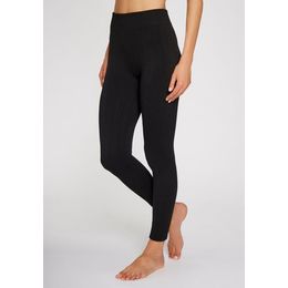 Lavana Strickstrumpfleggings schwarz Gr. S/M (34/42) f&uuml;r Damen. Elastisch