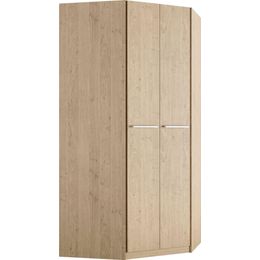 Eckkleiderschrank Priess "Barcelona Kleiderschrank Ecklösung Raumwunder", braun (edelbuchefarben), B:95cm H:193cm T:95cm, Holzwerkstoff, Schränke, Eckkleiderschrank, in 2 Tiefen Schrank Eckschrank Garderobe