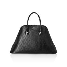 Schultertasche Philipp Plein "Monogram Verziert", Damen, 0202, schwarz, schwarz, Taschen Schultertasche