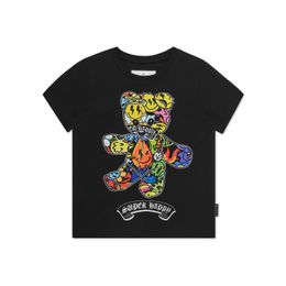 T-Shirt Philipp Plein "Teddy Mit Schmucksteinen", Jungen, Gr. 16, 02, schwarz, Obermaterial: 100% Baumwolle, Shirts T-Shirt
