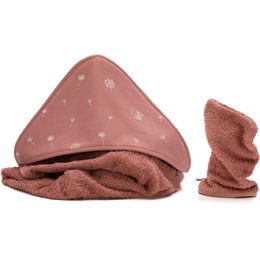 Kapuzenhandtuch fillikid "Kapuzenbadetuch mit Waschhandschuh", Baby, Gr. B/L: 100cmx100cm, 2 Stk., Blumen, Frottee, pusteblume, Frottee, Frottee, gebl&uuml;mt, Handt&uuml;cher