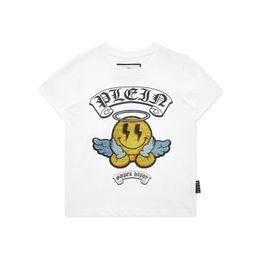 T-Shirt Philipp Plein "Smile", Jungen, Gr. 6, 01, wei&szlig;, Obermaterial: 100% Baumwolle, Shirts T-Shirt