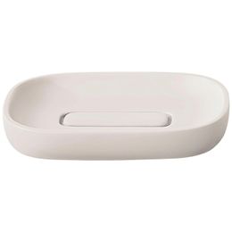 Seifenschale Kleine Wolke "Alita", beige (ecru), B:12cm H:1,9cm T:8,7cm, Beton, Seifenhalter, in mehreren Farben erh&auml;ltlich