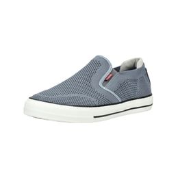 Mustang Shoes Herren Slipper "Mustang Shoes Slipper Textil", Gr. 41grau, blau, Textil, Schuhe