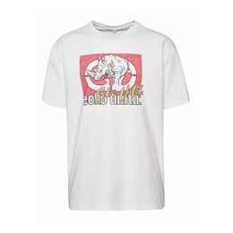 T-Shirt Ecko Unltd. "Ecko Unltd. ECKOTS1150M Attack Tshirt", Damen, Gr. M, weiß, 100% Baumwolle, bedruckt, oversize, Rundhals, Shirts T-Shirt