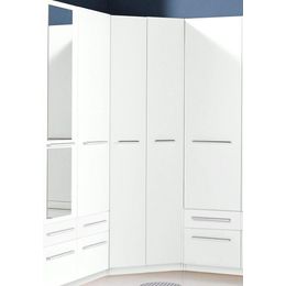 Eckkleiderschrank Priess "Barcelona Kleiderschrank Ecklösung Raumwunder", weiß, B:78cm H:193cm T:78cm, Holzwerkstoff, Schränke, Eckkleiderschrank, in 2 Tiefen Schrank Eckschrank Garderobe
