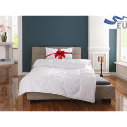Microfaserbettdecke my home "Corella, Bettdecke 135x200 cm, mit Gratis-Kissen dazu: 40x80 cm", wei&szlig;, B:155cm L:220cm, Obermaterial: 100% Polyester. F&uuml;llung: 100% Polyester, Bettdecken, Microfaserbettdecke, Bettdecken, Sommer, Winter, 4 Jahreszeiten, Decke mit Gratiskissen