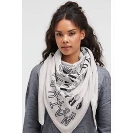 Dreieckstuch SOCCX, Damen, grau, Material: 70% Polyester, 27% Viskose, 3% Elasthan, Modetücher