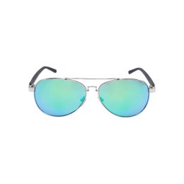 Sonnenbrille MSTRDS "MSTRDS Accessoires Sunglasses Mumbo Mirror", Damen, silber, grün, Sonnenbrillen Sonnenbrille