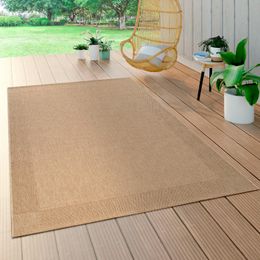 Teppich Paco Home "Waregem 621", beige, B:120cm H:4mm L:170cm, Polypropylen, Teppiche, Teppich, Flachgewebe, meliert, mit Bord&uuml;re, Outdoor geeignet, Wohnzimmer