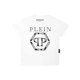 T-Shirt Philipp Plein "Hexagon Verziert", Jungen, Gr. 14, 01, weiß, Obermaterial: 100% Baumwolle, Shirts T-Shirt