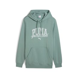Kapuzensweatshirt Puma "CLASS HOODIE FL", Herren, Gr. L, gr&uuml;n (gr&uuml;n moon), Fleece, Obermaterial: 66% Baumwolle, 34% Polyester, bedruckt, regular fit normal, Sweatshirts, mit K&auml;ngurutasche, mit grafischem Print, mit verstellbarer Kapuze