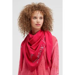 Dreieckstuch SOCCX, Damen, lovely rot, Material: 53% Viskose, 43% Polyester, 4% Elasthan, Modet&uuml;cher