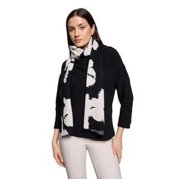 Schal Betty Barclay "Damen mit Jacquard", Damen, Gr. ACC, patch schwarz, cream, Strick, Viskose, Modetücher Schal