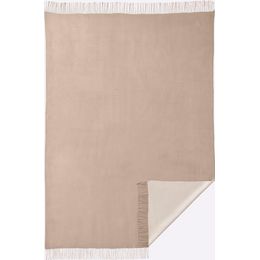 Wohndecke, beige, B:130cm L:200cm, 100% Polyacryl, Wohndecken, Wohndecke