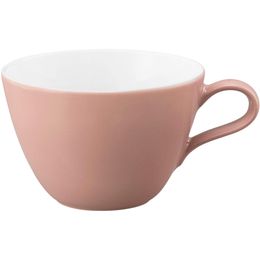 Tasse Seltmann Weiden "Life Fashion", wei&szlig; (posh rose, wei&szlig;), B:10,9 H:7,1cm &Oslash;:10,9cm, Porzellan, Trinkgef&auml;&szlig;e, Tasse, Milchkaffeeobertasse 0,37 l