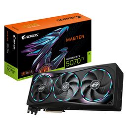Gigabyte Grafikkarte "AORUS GeForce RTX 5070 Ti MASTER 16G Grafikkarte - 16GB GDDR7, 256 Bit", ohne farbbezeichnung, Grafikkarten