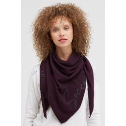 Dreieckstuch SOCCX, Damen, night plum, Material: 53% Viskose, 43% Polyester, 4% Elasthan, Modet&uuml;cher