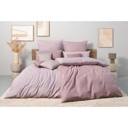 Wendebettw&auml;sche s.Oliver "Melinda in Gr. 135x200 oder 155x220 cm", ros&eacute;, B/L: 135cm x 200cm, 1 Stk., 1 Stk., Renforc&eacute;, B/L: 80cm x 80cm, 2 Stk., Renforc&eacute;, Obermaterial: 100% Baumwolle, Bettw&auml;sche, Wendebettw&auml;sche, Markenbettw&auml;sche mit GRATIS-Zugabe: 2x Kissenh&uuml;lle, mit Rei&szlig;verschluss