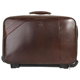 Weekender BAGAN, Damen, Gr. B/H/T: 55cm x 36cm x 25cm onesize, dunkelbraun, Leder, beschichtet, glänzend, Taschen Weekender