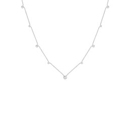 Collierkettchen Elli "Wei&szlig; 925 Sterling Silber, mit Kristallen von Swarovski", silber, Halsketten, Damen, 40,mit Steinen, Silber 925 (Sterlingsilber), L: 40