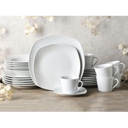Geschirr-Set OTTO HOME "Arrianna", weiß, 50 Stk., Porzellan, Geschirr-Sets, Geschirr-Set, Moderne Optik, Zeitloses Design, Beliebig kombinierbar