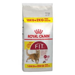 Royal Canin FIT Katzen-Trockenfutter f&uuml;r aktive Katzen 10kg+2kg gratis