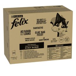 FELIX So gut wie es aussieht Geschmacksvielfalt Wasser Katzen-Nassfutter ohne künstliche Zusatzstoffe 120x85 g