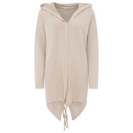 Jerseymantel Zwillingsherz ""Positive Mind"", Damen, Gr. L/XL, light beige, Jersey, Obermaterial: 70% Baumwolle, 30% Polyester, unifarben, comfort fit h&uuml;ftlang, V-Ausschnitt, M&auml;ntel