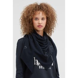 Dreieckstuch SOCCX, Damen, blau, Material: 53% Viskose, 43% Polyester, 4% Elasthan, Modetücher