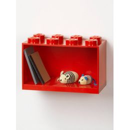 Lego Wandregal "8 Knobs" in Rot - (B)31,8 x (H)21,3 x (T)16 cm - 36% | Kinder-moebel