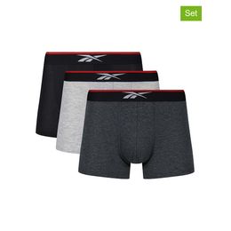 Reebok 3er-Set: Boxershorts "Glynn" in Schwarz/ Hellgrau/ Anthrazit - 45% | Größe L | Herren-waesche