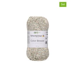 Schachenmayr since 1822 10er-Set: Baumwollgarne ''Color Breeze'' in Beige/ Hellblau - 10x 50 g - 11% | Kreativbedarf-diy