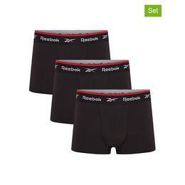 Reebok 3er-Set: Boxershorts "Redgrave" in Schwarz - 60% | Größe S | Herren-waesche