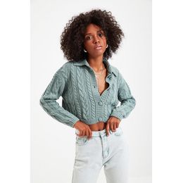 Trendyol Cardigan in Mint - 52% | Gr&ouml;&szlig;e L | Damen-pullover-cardigans