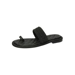 Melvin & Hamilton MELVIN & HAMILTON Leder-Zehentrenner "Sandra 47" in Schwarz - 49% | Größe 41 | Damen-sandalen