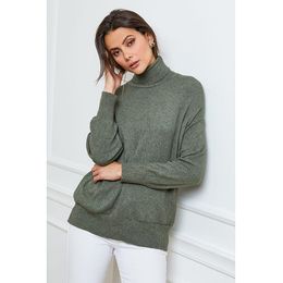 Jos&eacute;fine Rollkragenpullover "Elona" in Khaki - 70% | Gr&ouml;&szlig;e S | Damen-pullover-cardigans