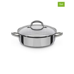 GSW 2tlg. Set: Kochtopf ''Montreal'' in Silber - &Oslash; 24 cm - 48% | Kochgeschirr