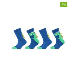 Camano 4er-Set: Socken in Blau/ Grün - 44% | Größe 27-30 | Kinder-socken-strumpfhosen