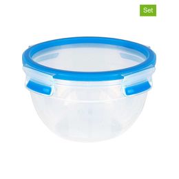 Emsa 2er-Set: Lunchboxen "Clip & Close" in Blau - 1,1 l - 37% | Aufbewahren-servieren