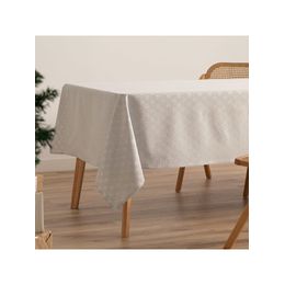 GAMUSI Tischdecke "Merry Christmas" in Hellgrau/ Silber - 27% | Gr&ouml;&szlig;e 140x200 cm |