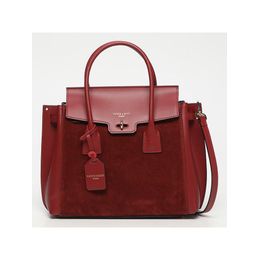 Victor & Hugo Paris Leder-Henkeltasche "Jane" in Bordeaux - (B)36 x (H)35 x (T)24 cm - 73% | Damen-taschen