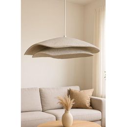 Opviq H&auml;ngeleuchte in Creme - (H)65 x &Oslash; 50 cm - 73% | Haengeleuchten-deckenleuchten