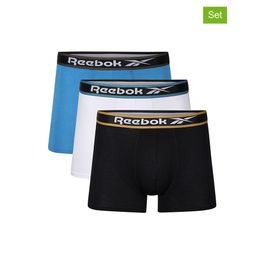 Reebok 3er-Set: Boxershorts "Balen" in Weiß/ Blau/ Schwarz - 59% | Größe S | Herren-waesche