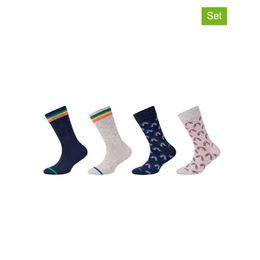 Camano 4er-Set: Socken in Grau/ Dunkelblau - 42% | Größe 31-34 | Kinder-socken-strumpfhosen