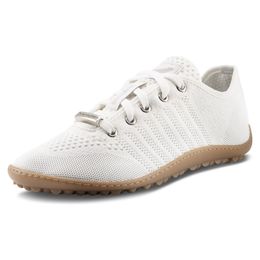 Barfu&szlig;schuh Leguano "GO", Damen, Gr. 41, beige (natur), Textil, Schuhe Barfu&szlig;schuh, Freizeitschuh, Halbschuh, Schn&uuml;rer mit 360 Grad Halbkugelsohle