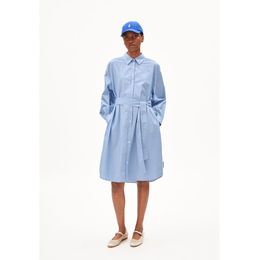 armedangels Hemdkleid "Suriaana" in Hellblau/ Weiß - 62% | Größe XL | Damen-kleider