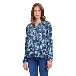 BETTY & CO BETTY & CO Bluse in Dunkelblau/ Blau/ Grau - 71% | Gr&ouml;&szlig;e 40 | Damen-blusen