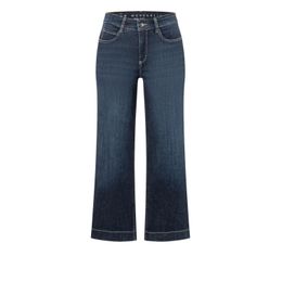 Weite Jeans MAC "DREAM culotte", Damen, Gr. 40, N-Gr, blau (blau night wash), Denim/Jeans, Obermaterial: 75% Baumwolle, 12% Modal, 9% Polyester, 4% Elasthan, unifarben, regular fit 7/8-Länge, Jeans, im Five-Pocket Style