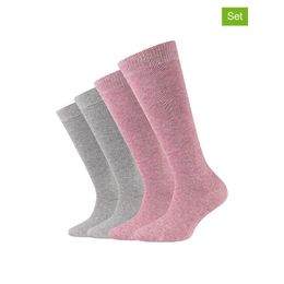 Camano 4er-Set: Socken in Pink/ Grau - 44% | Größe 35-38 | Babysocken-strumpfhosen